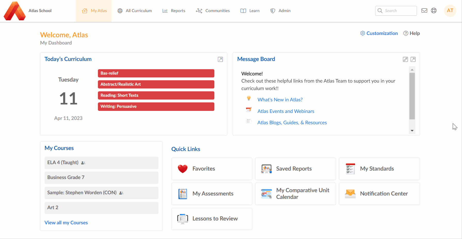 Notification Center – Atlas Help Centre