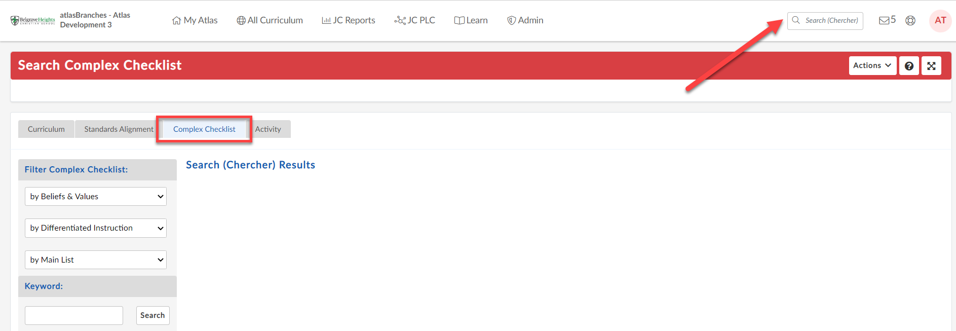 Search Complex Checklist – Atlas Help Centre